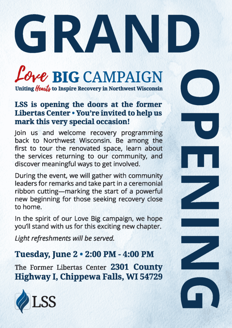 LSS Announces Grand Opening for New Recovery Center in Chippewa Falls ...